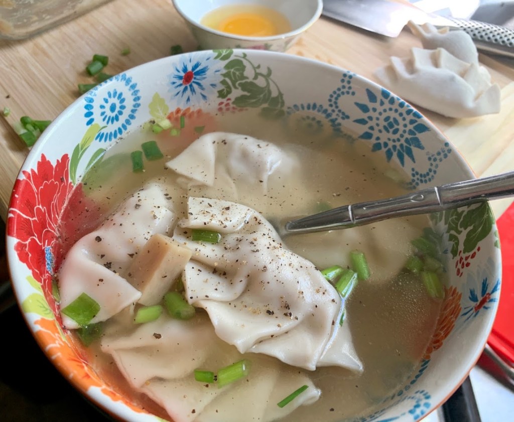 Soothing Asian Chicken Dumpling Soup | The Foodie FISHinista